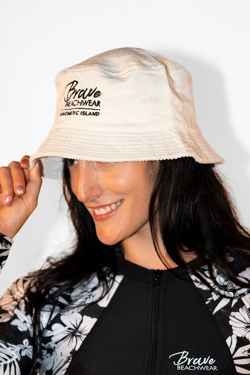 Rylee - Adult White Bucket Hat – Brave Beachwear